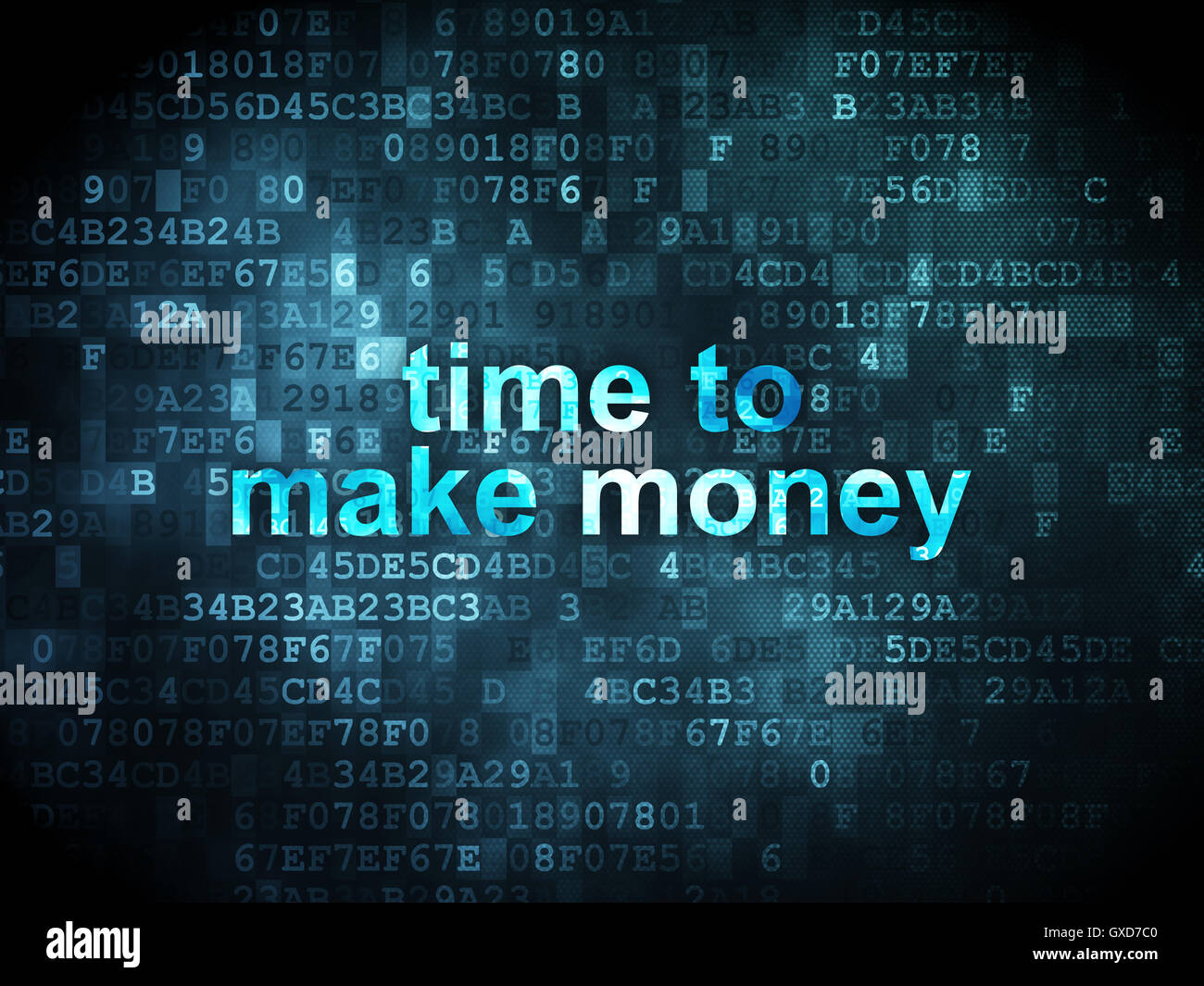 Timeline concept: Time to Make money on digital background Stock Photo ...