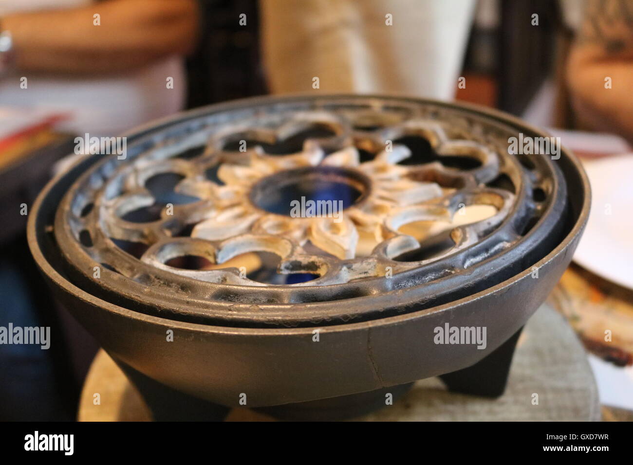 Fondue Pot Burner Stock Photo - Alamy