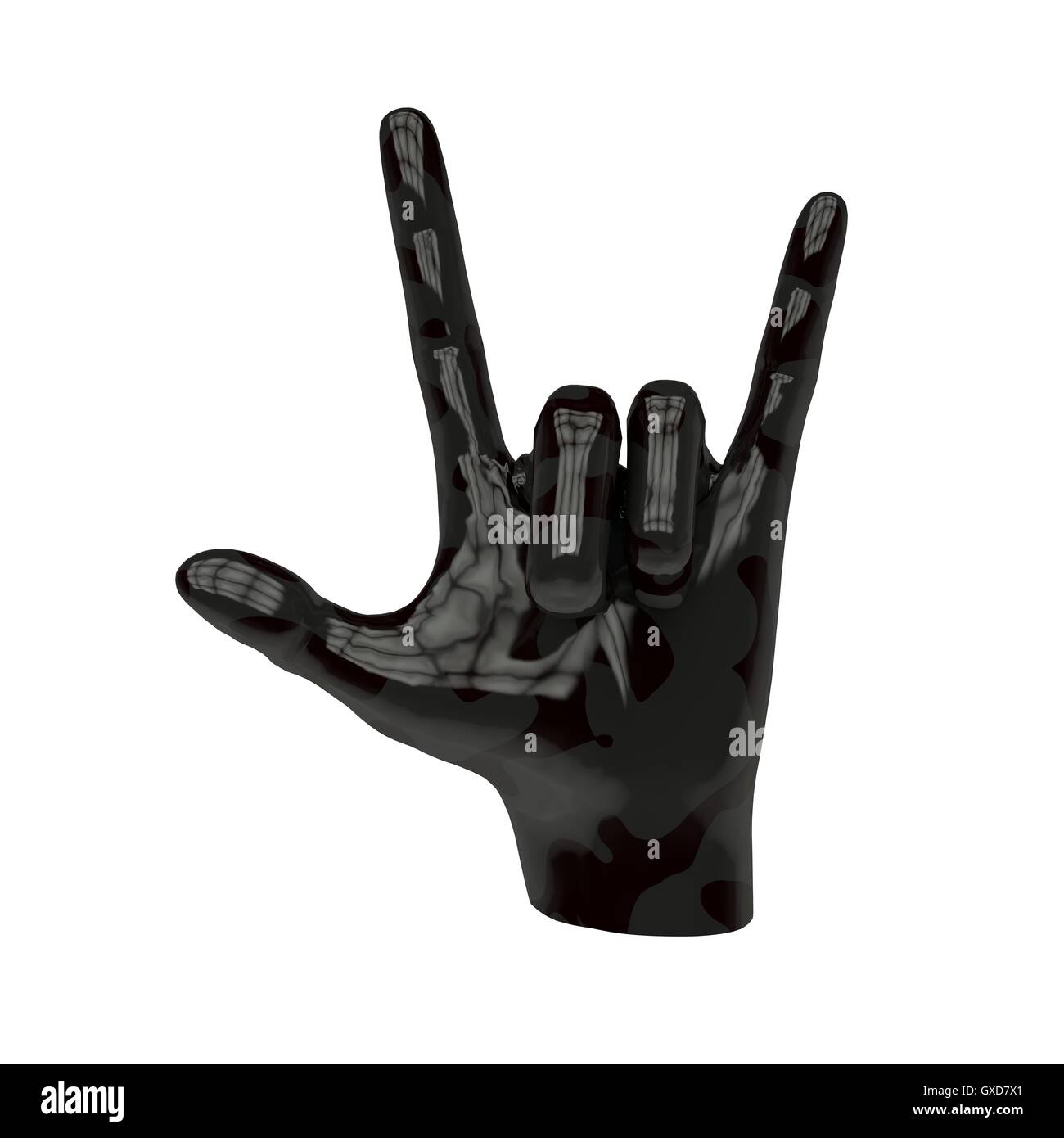 Hand sign 5 Stock Photo - Alamy