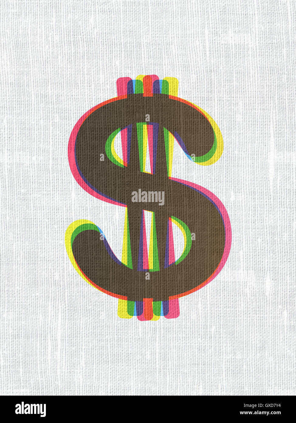 Currency concept: Dollar on fabric texture background Stock Photo - Alamy