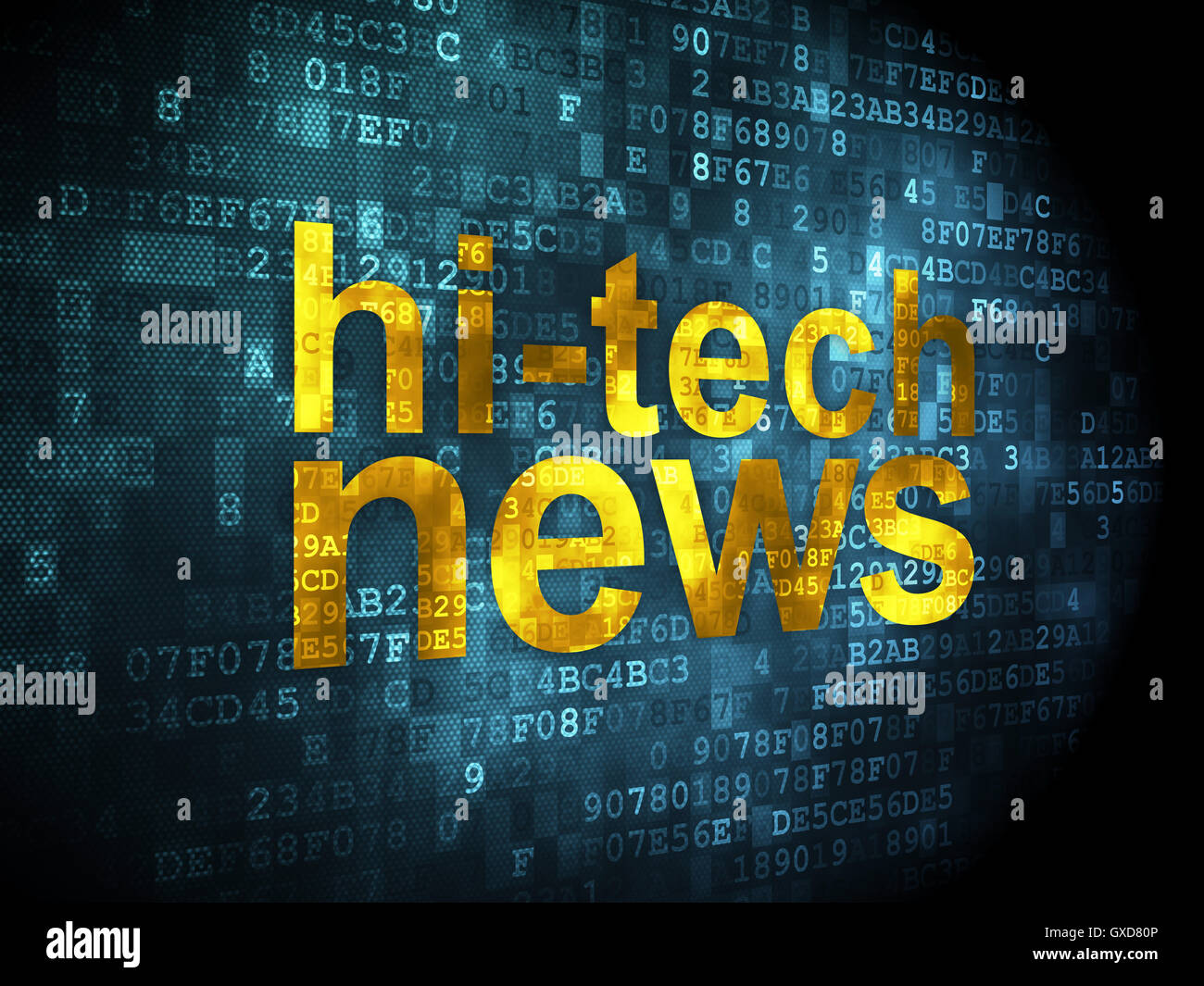 News concept: Hi-tech News on digital background Stock Photo - Alamy