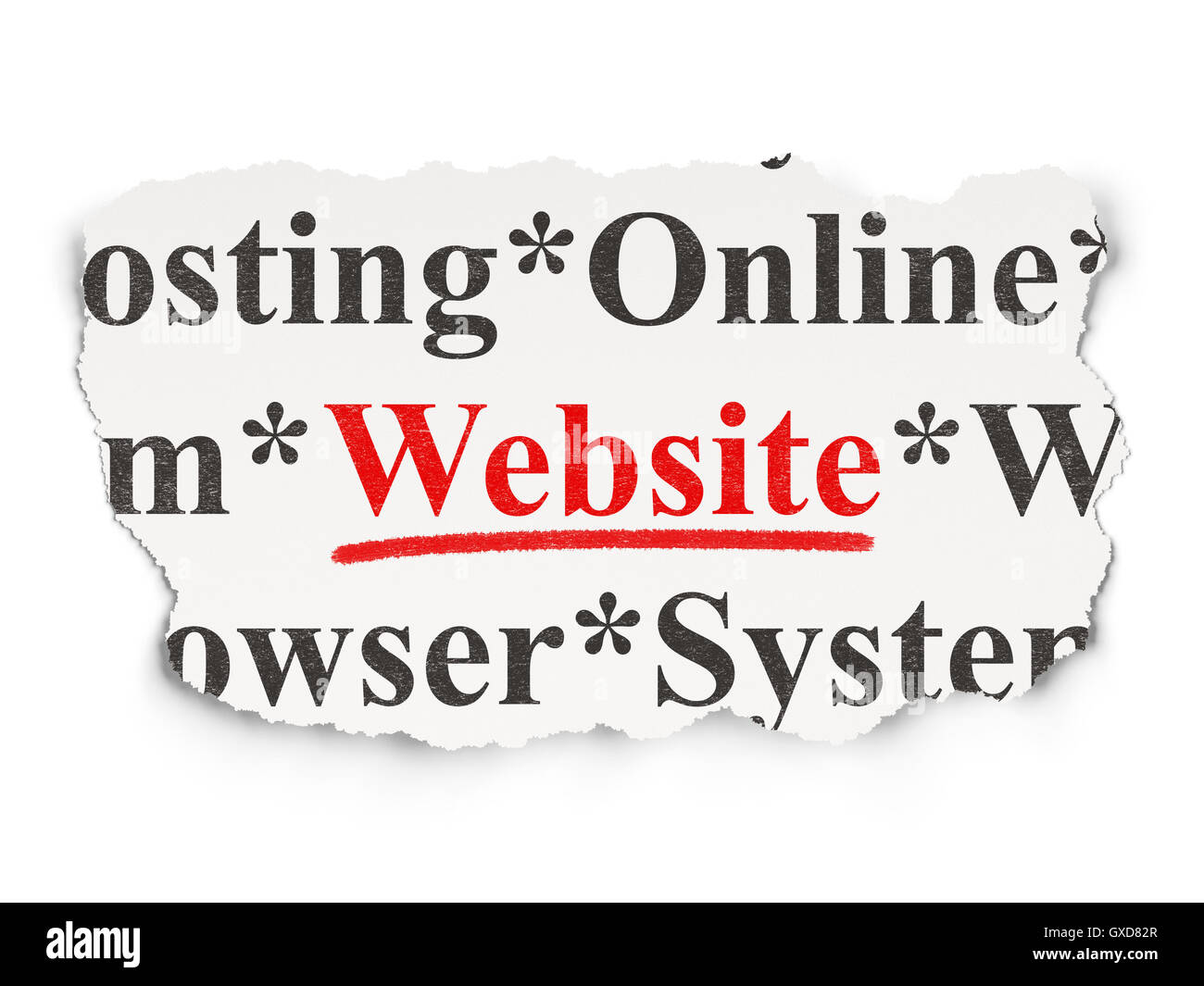 Web development concept: Website on Paper background Stock Photo - Alamy