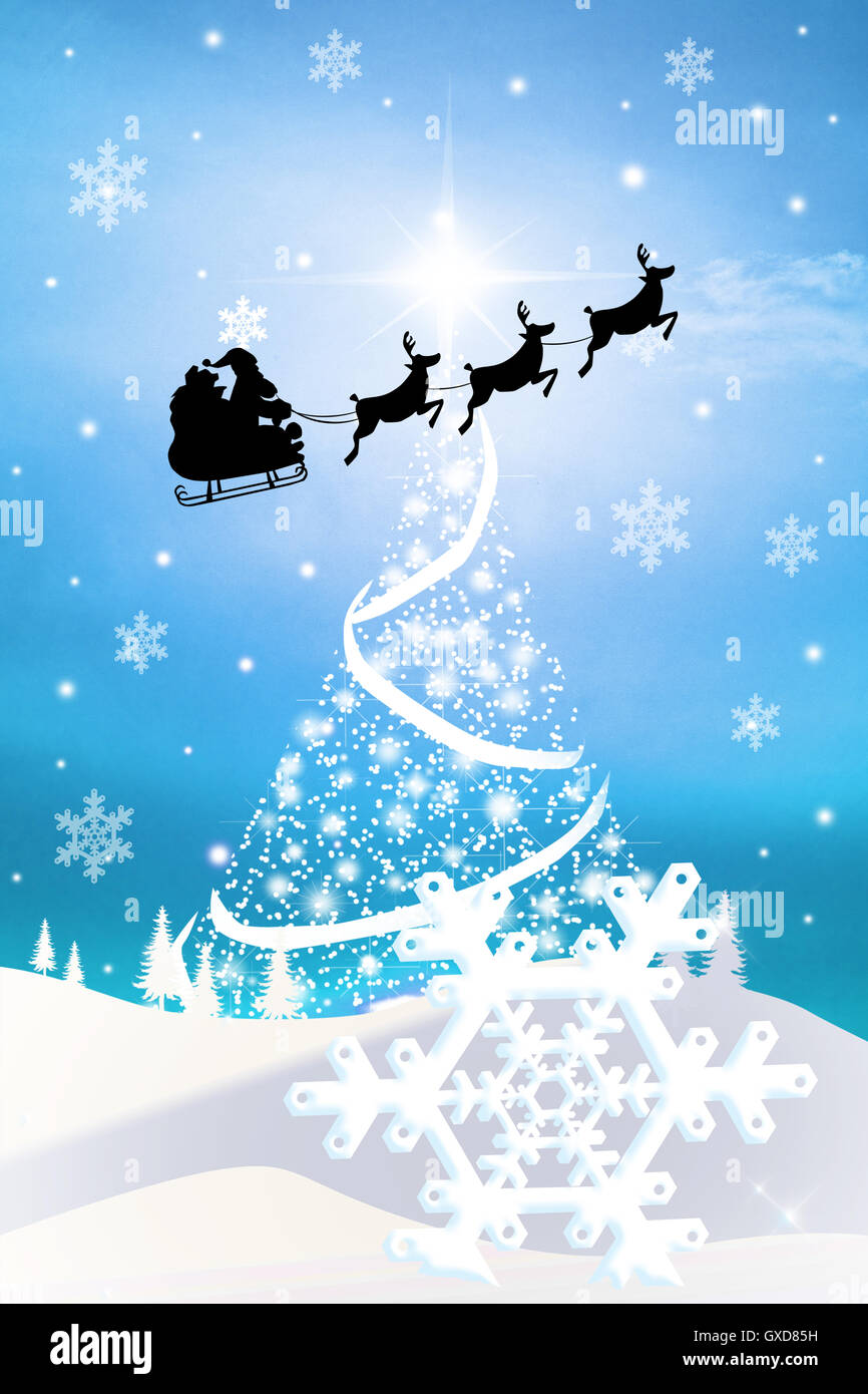 Santa Sleigh Cartoon