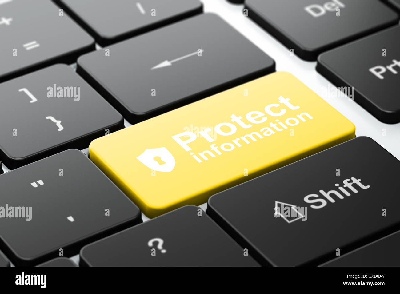 Privacy concept: Shield With Keyhole and Protect Information on ...
