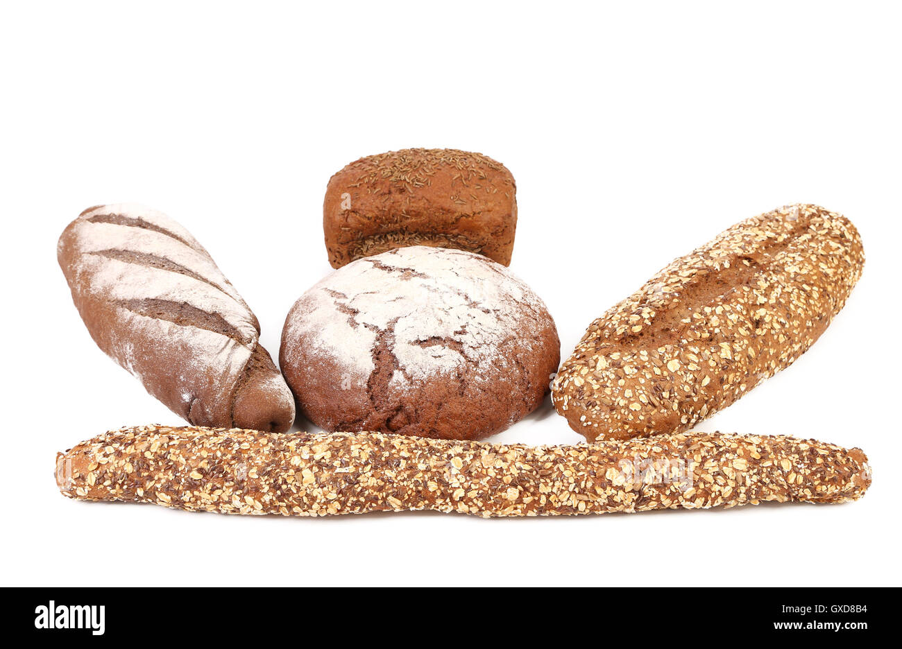 Breads loaf different Cut Out Stock Images & Pictures - Alamy