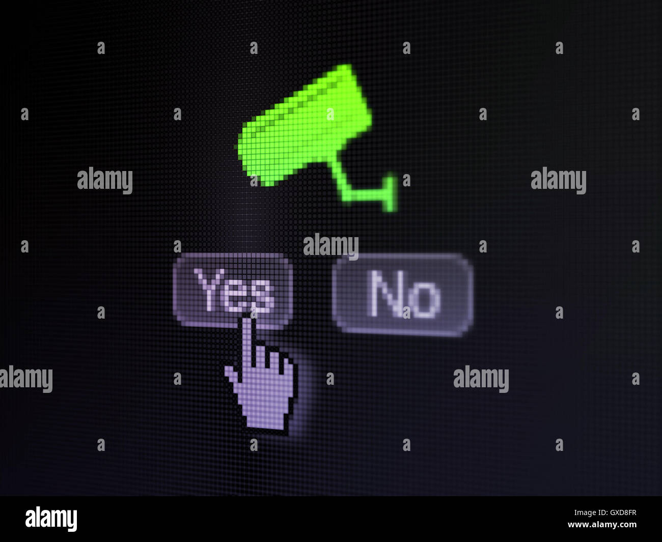 Privacy concept: Cctv Camera on digital computer screen Stock Photo - Alamy