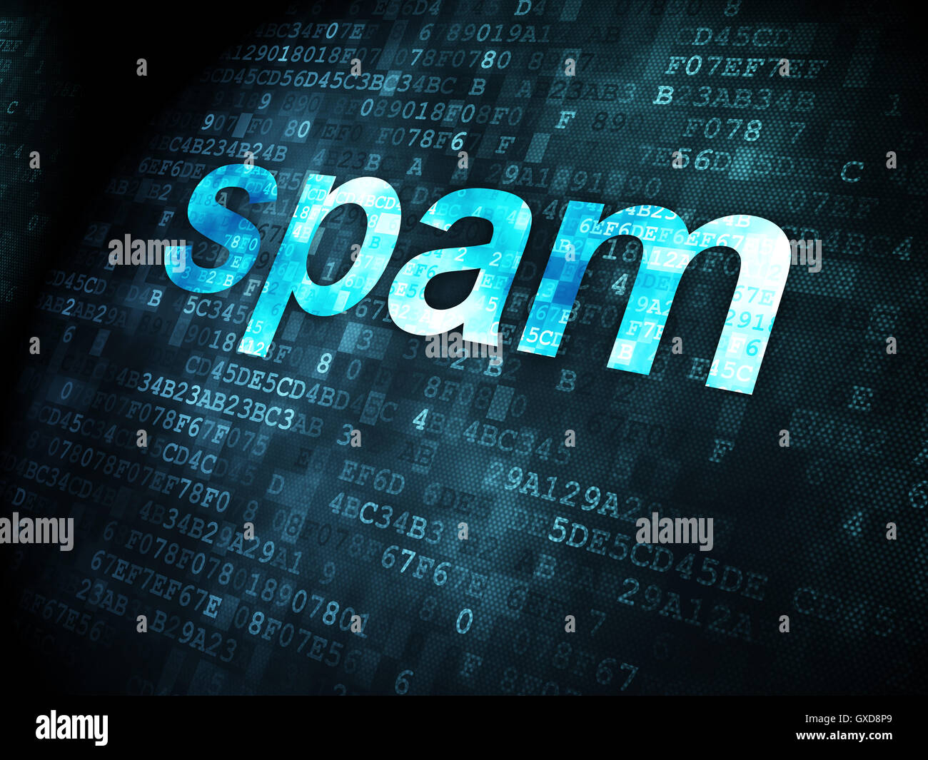 Safety concept: Spam on digital background Stock Photo - Alamy