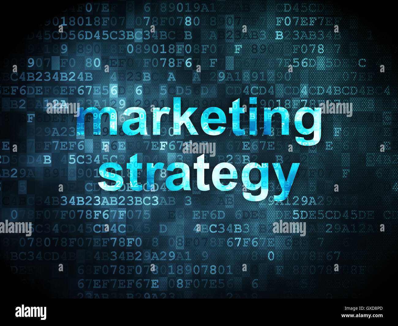 Advertising concept: Marketing Strategy on digital background Stock ...