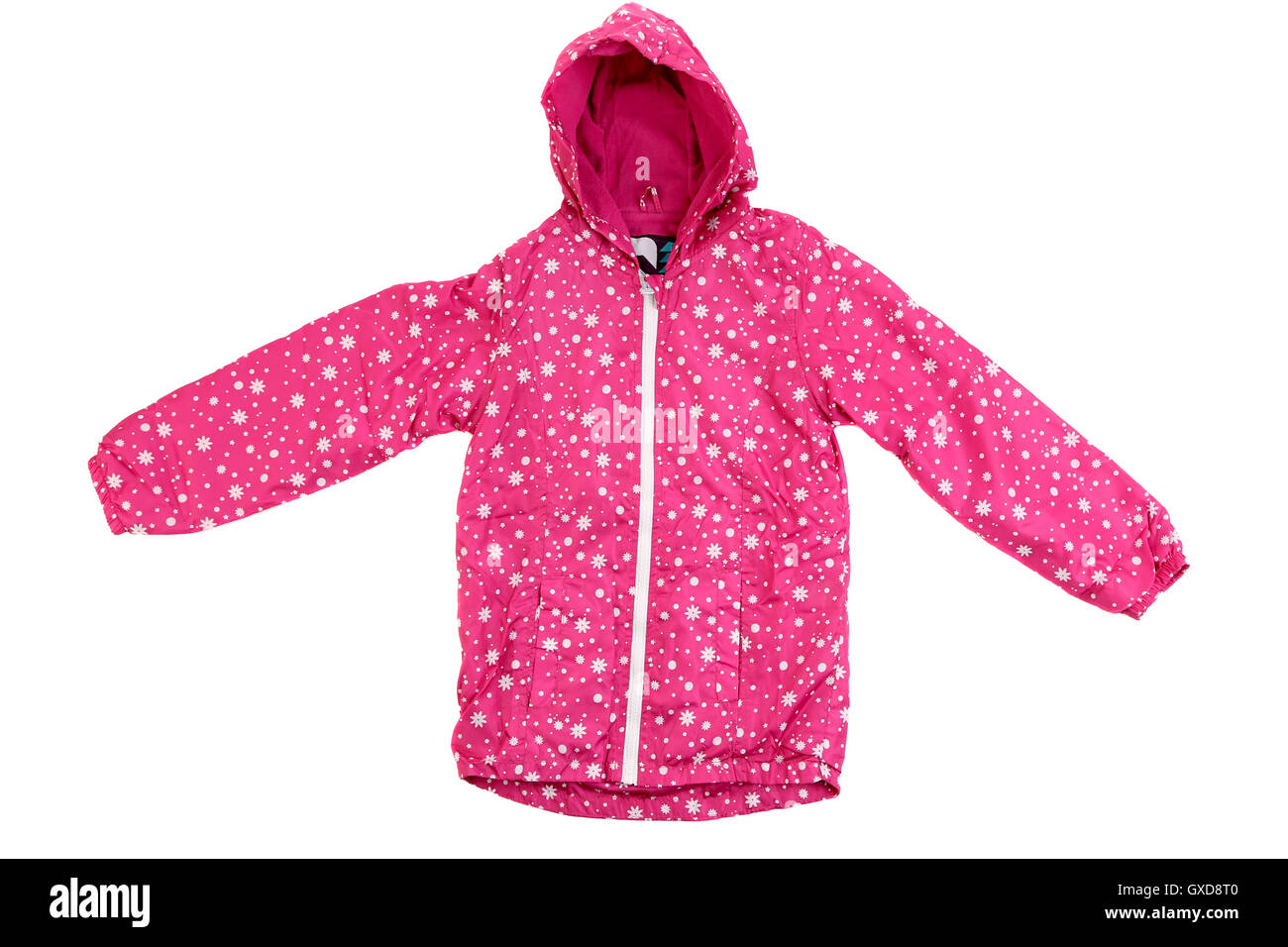 Pink jacket with hood Stock Photo - Alamy
