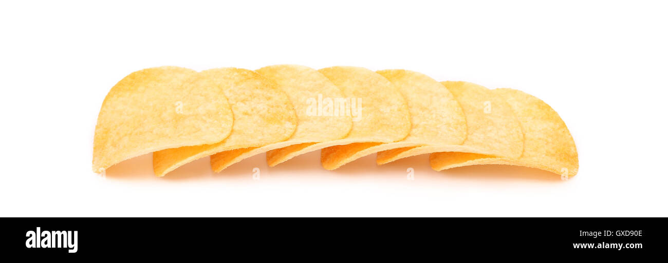 Row of potato chips Stock Photo - Alamy