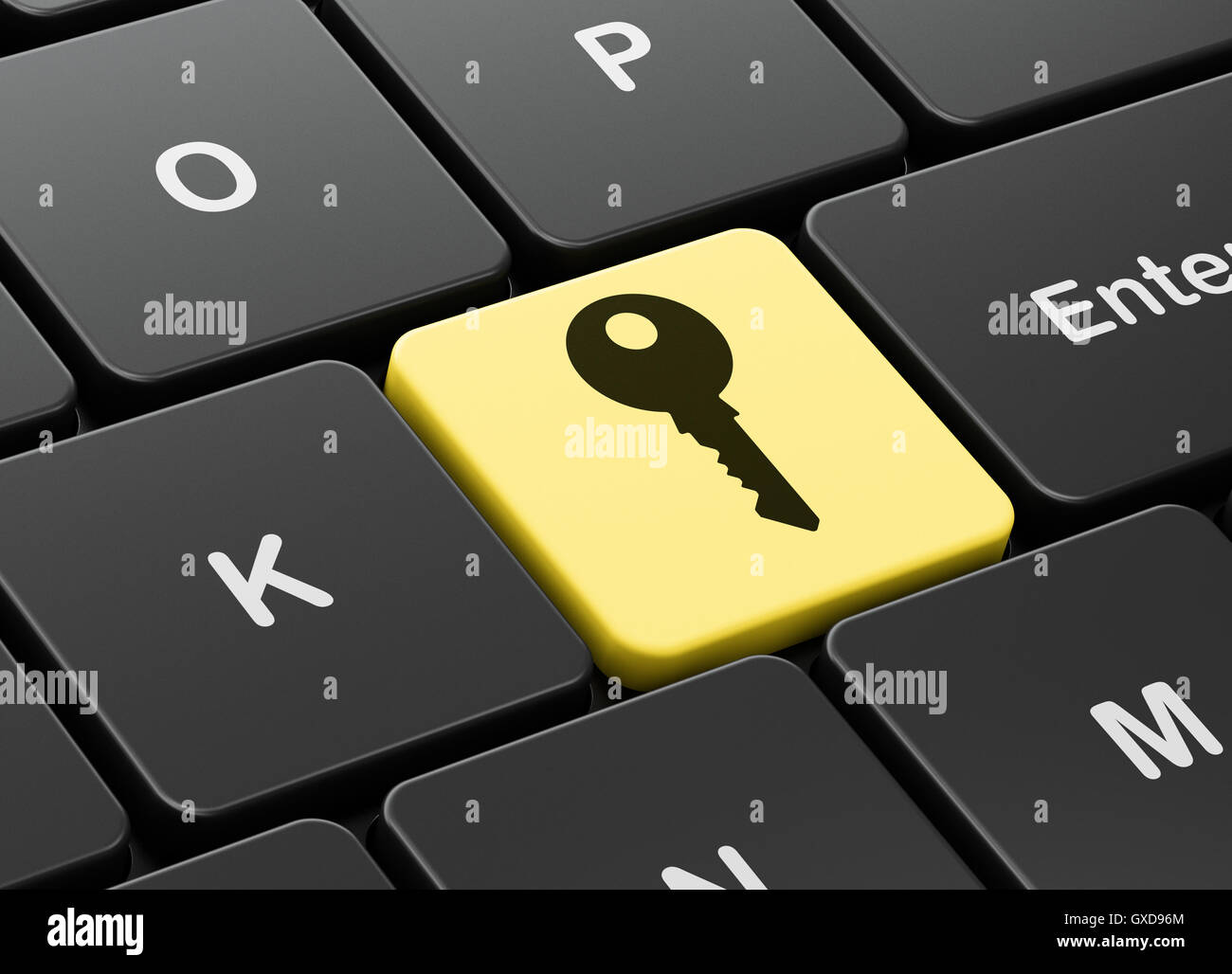 Safety concept: Key on computer keyboard background Stock Photo - Alamy