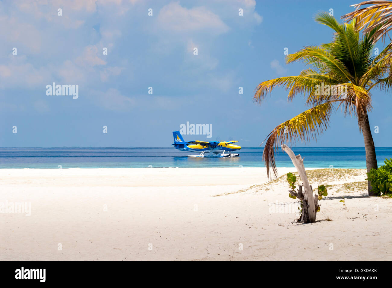 Maldives Island resort Angaga Stock Photo - Alamy