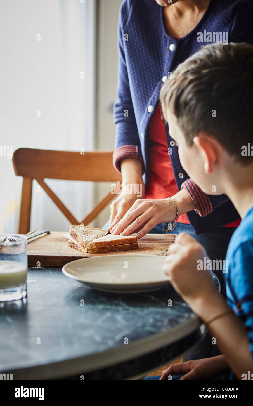 Child making sandwich hi-res stock photography and images - Alamy