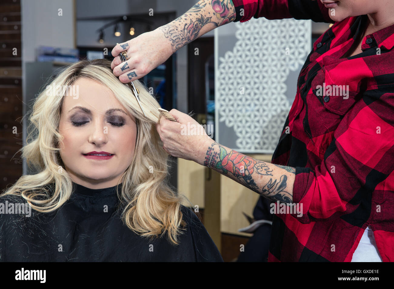 Customer stylist in salon hi-res stock photography and images - Alamy