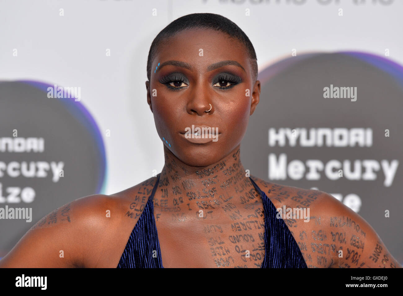 EDITORIAL USE ONLY Laura Mvula arrives at the 2016 Mercury Prize ...