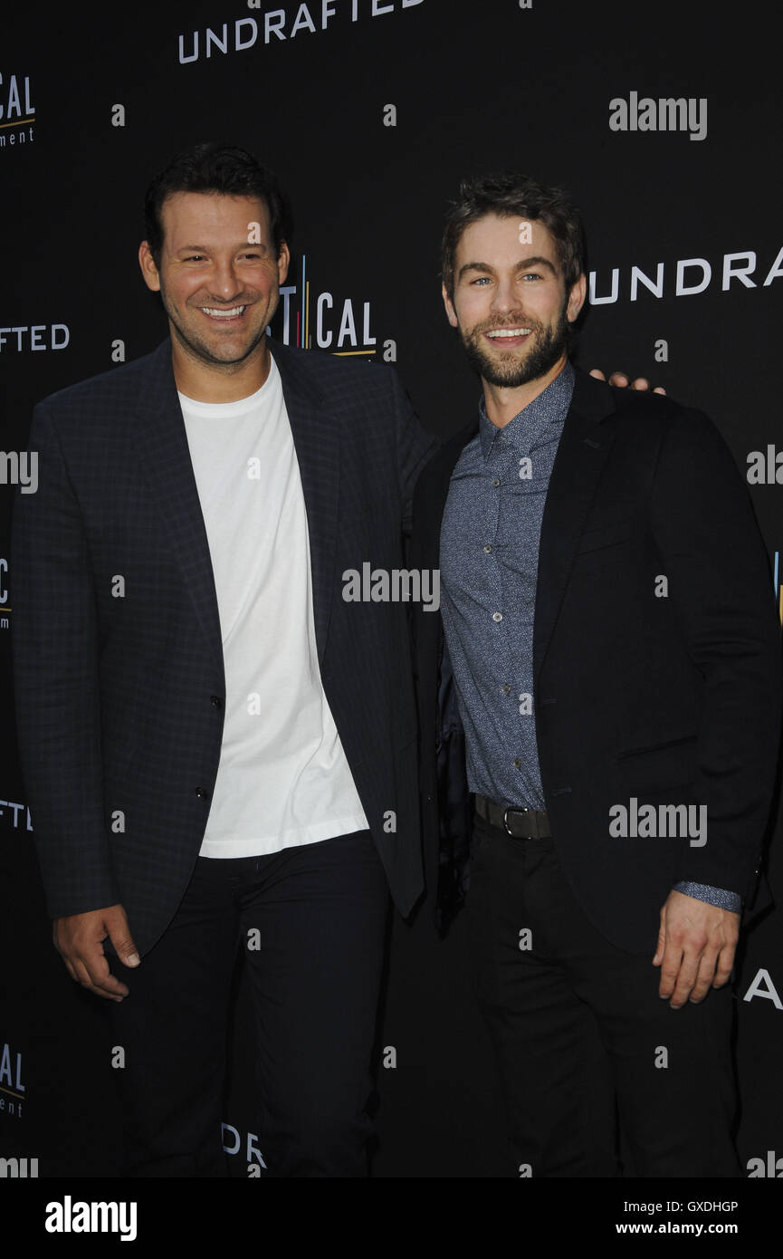 Premiere of 'Undrafted' - Arrivals Featuring: Tony Romo, Chase Crawford ...