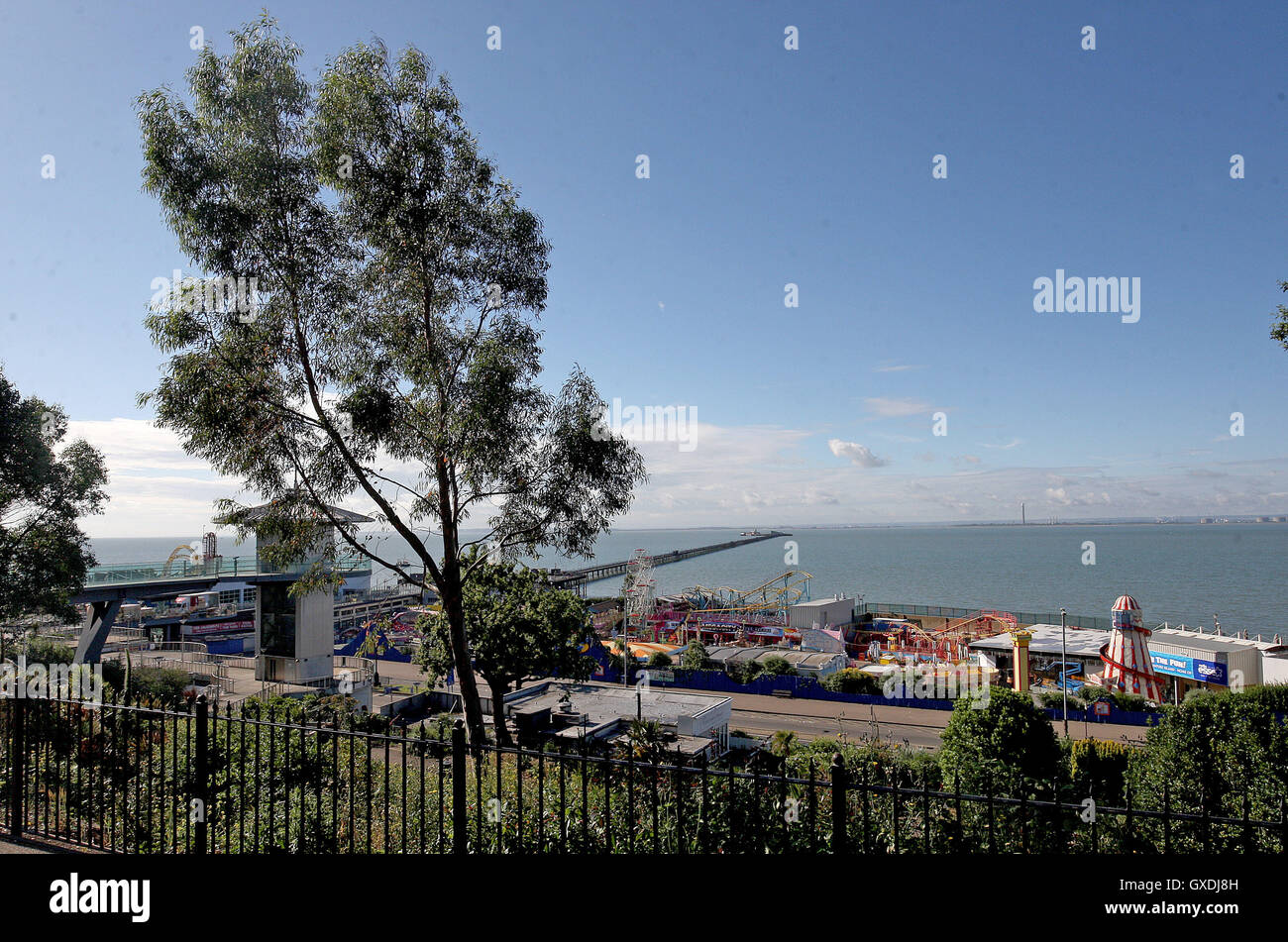 Southend Seafront in Essex on a glorious sunny morning with the famous ...
