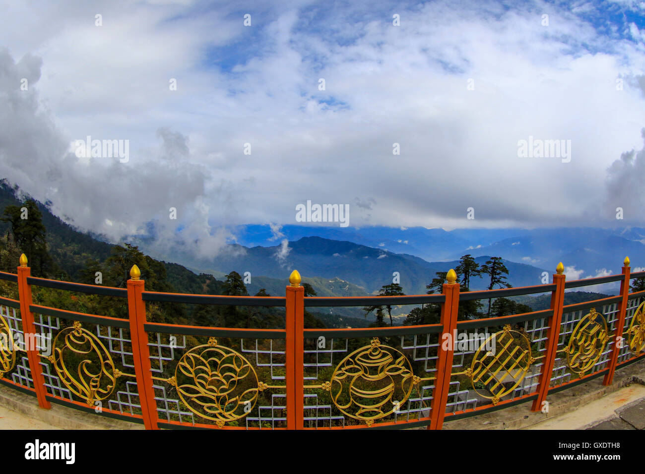 Mountain view from the Dochula Pass, Bhutan Stock Photo - Alamy