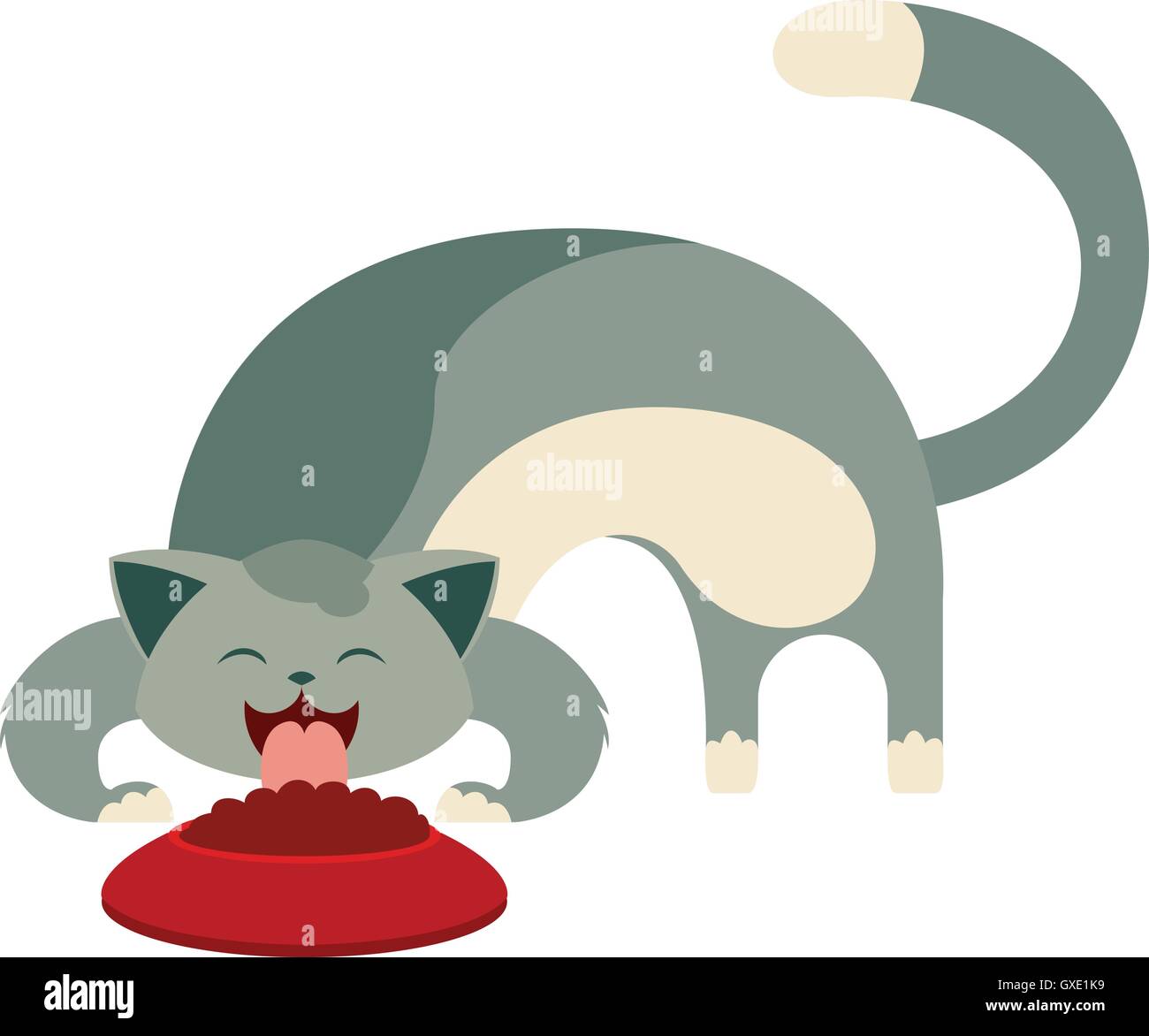 Cartoon cat and its food Stock Vector Image & Art - Alamy