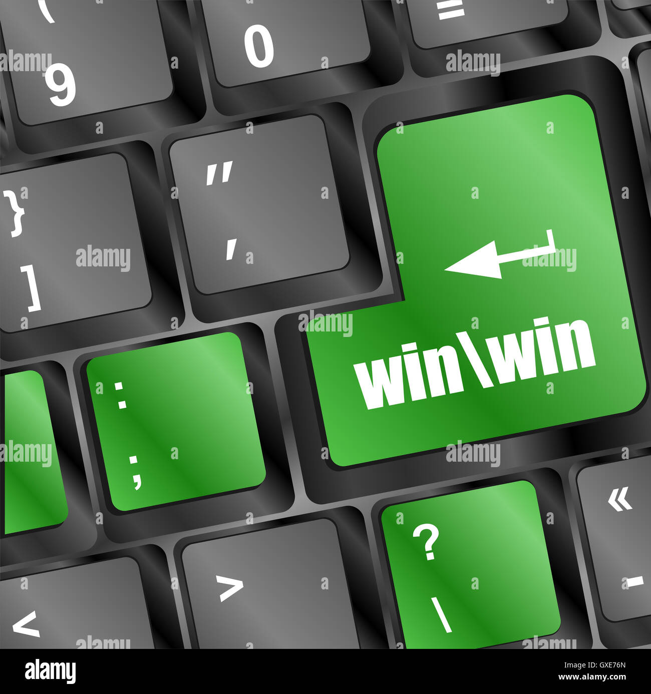 win button on computer keyboard key Stock Photo - Alamy