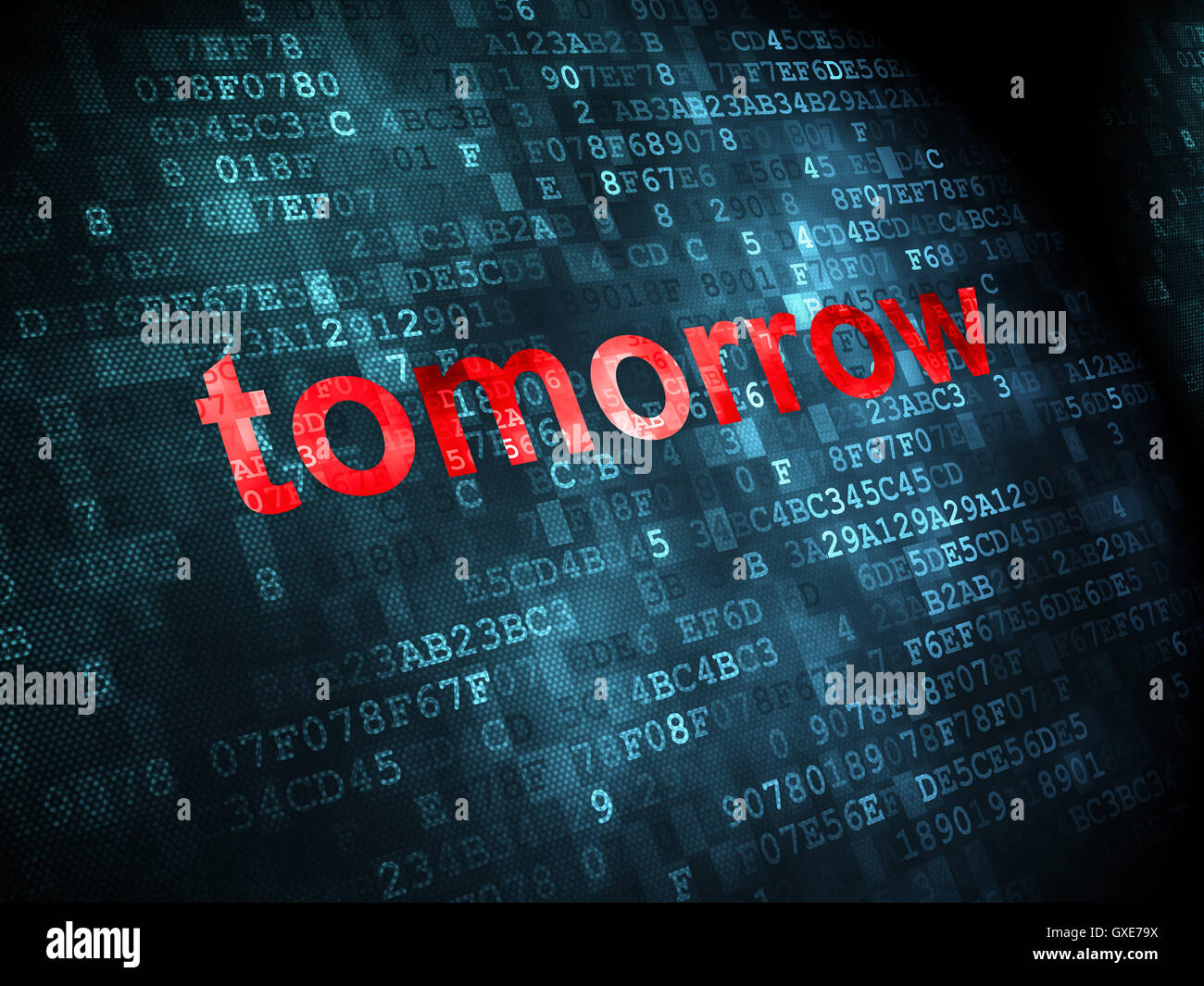 Time concept: Tomorrow on digital background Stock Photo - Alamy