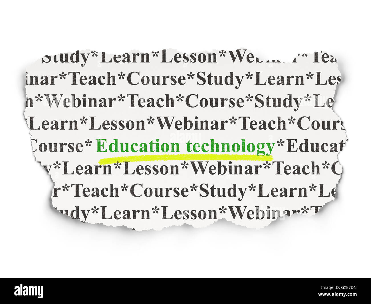 Education concept: Education Technology on Paper background Stock Photo ...