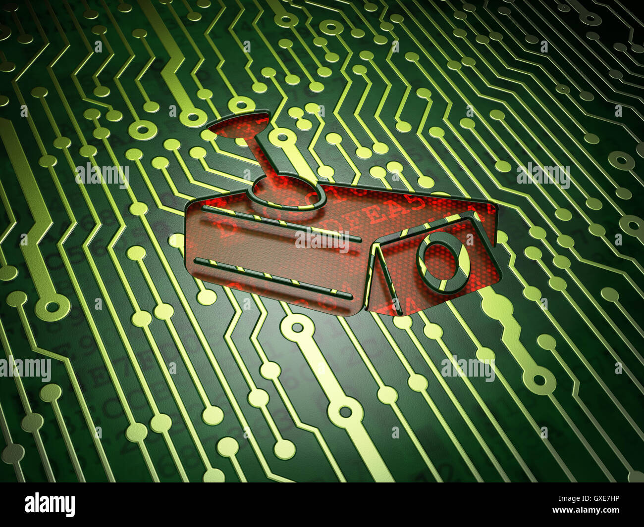 Camera icon on circuit board hi-res stock photography and images - Alamy