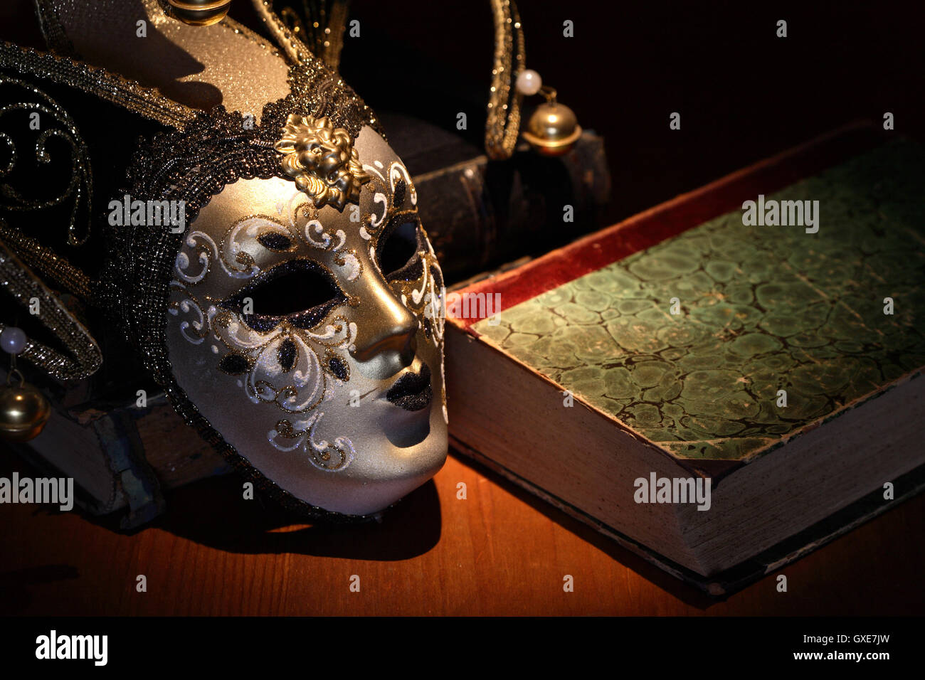 Mask And Book Stock Photo - Alamy