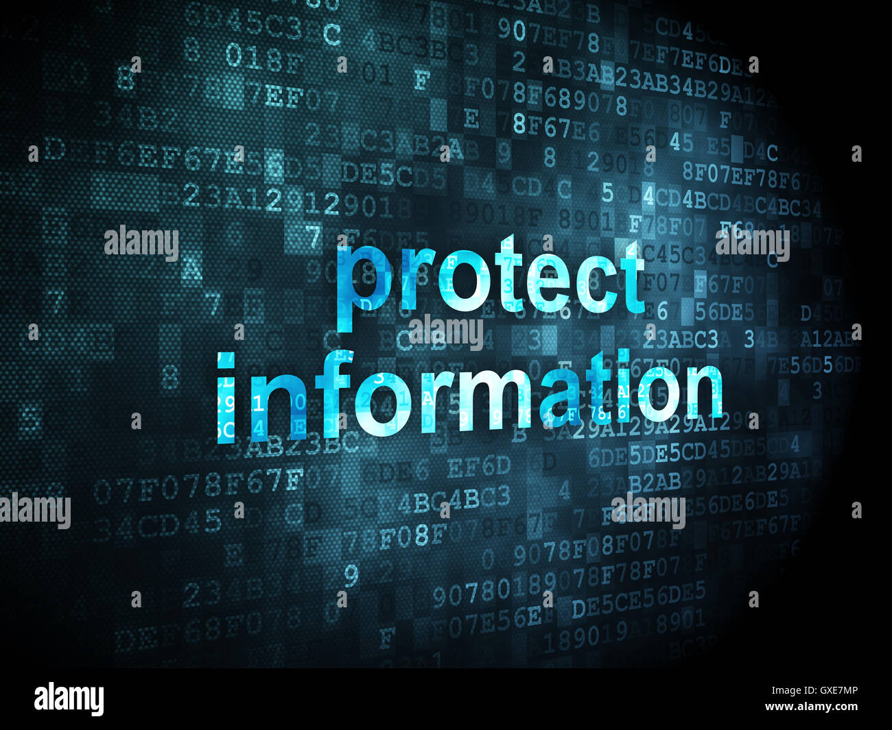 Privacy concept: Protect Information on digital background Stock Photo ...