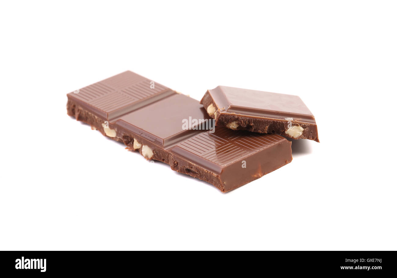 Four pieces of chocolate Stock Photo - Alamy