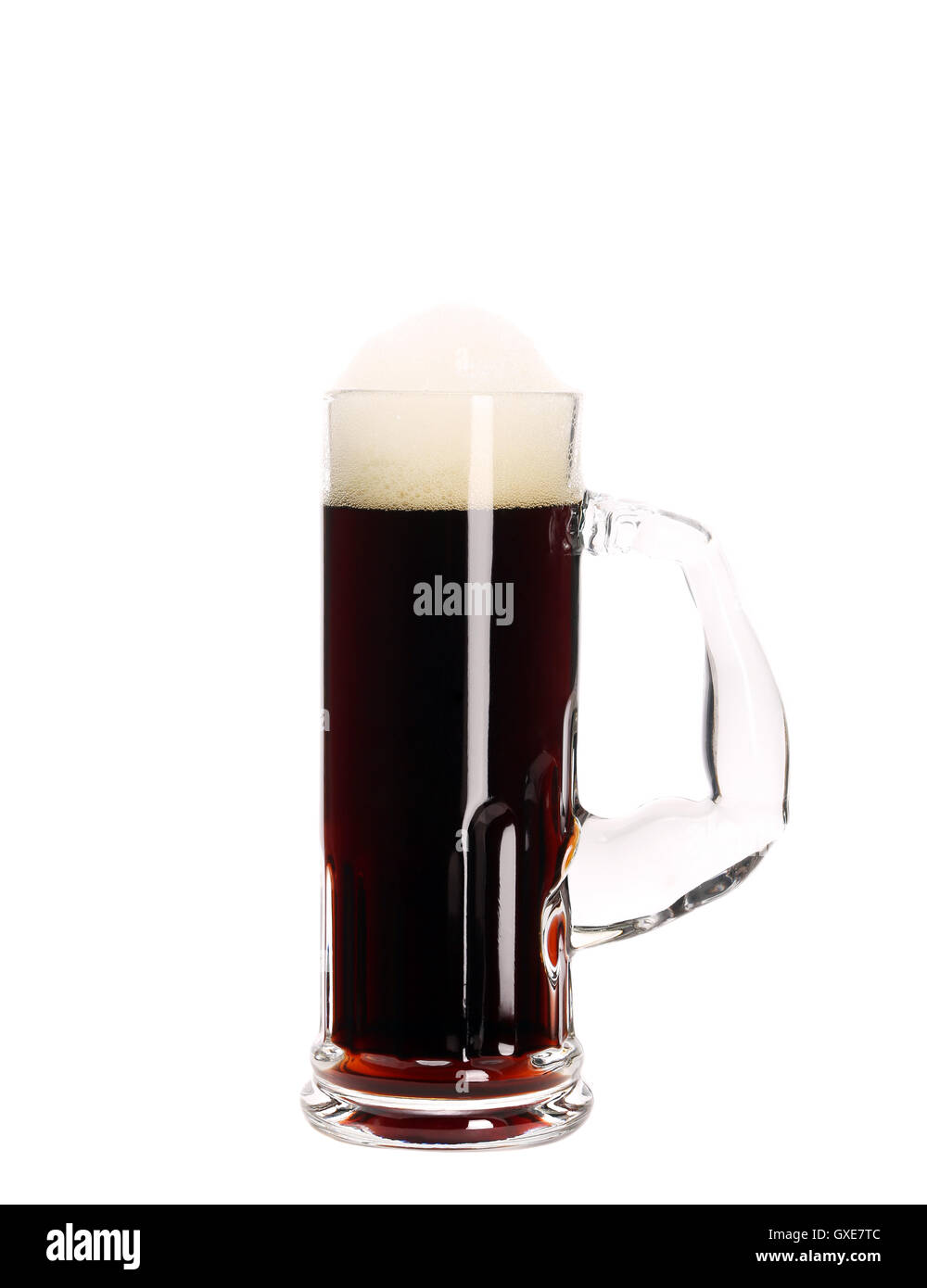 Narrow mug with brown beer Stock Photo - Alamy