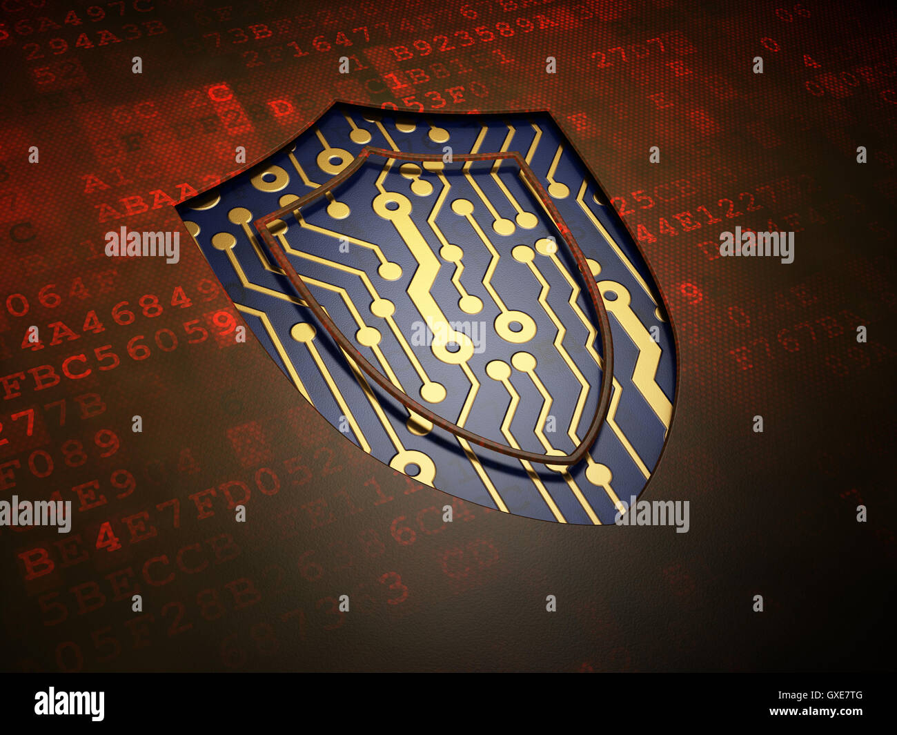 Security concept: Shield on digital screen background Stock Photo - Alamy
