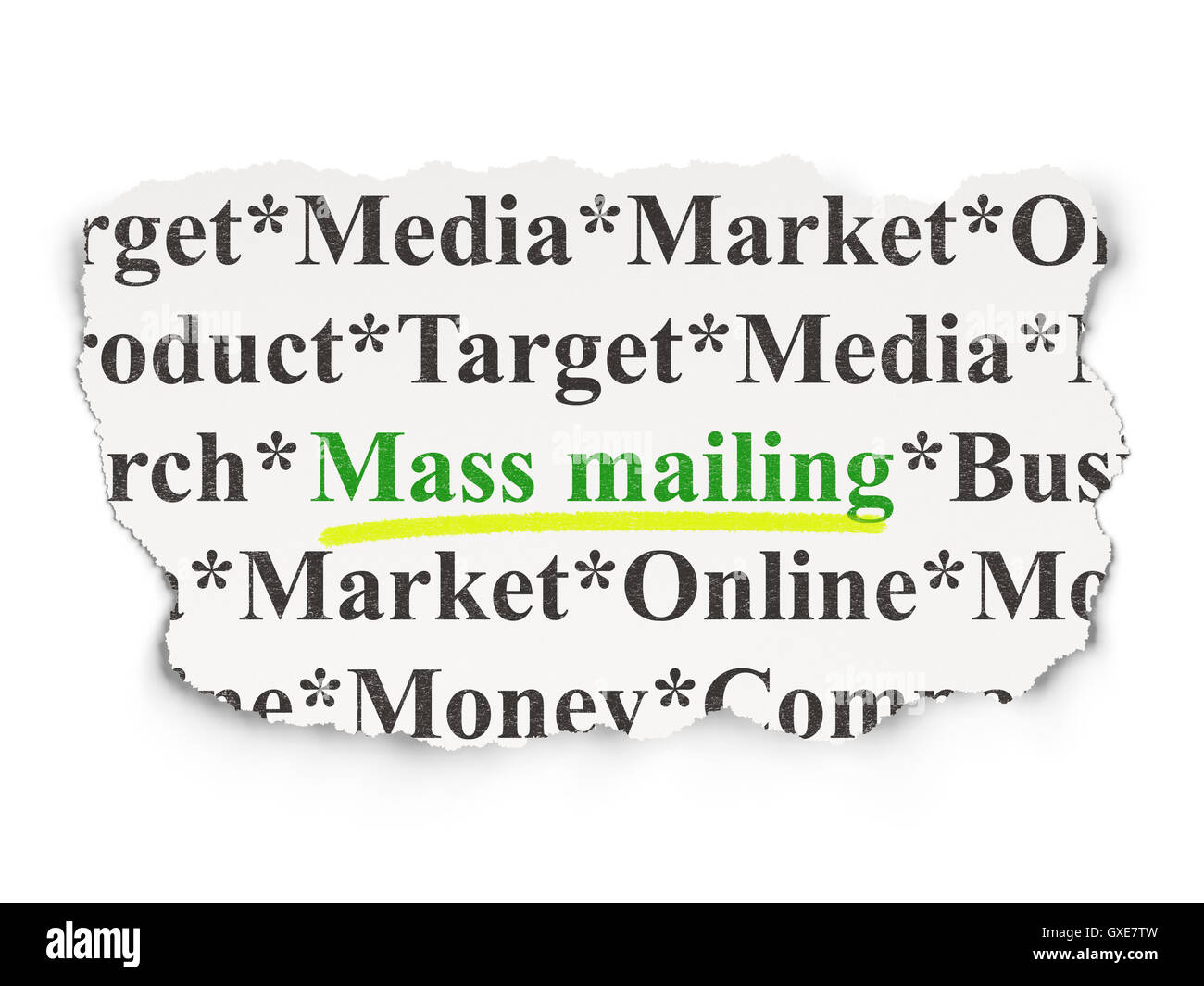Advertising concept: Mass Mailing on Paper background Stock Photo - Alamy