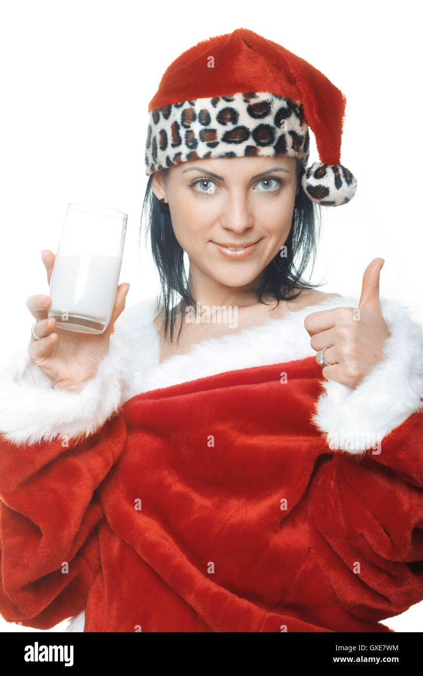 Santa with milk Stock Photo - Alamy