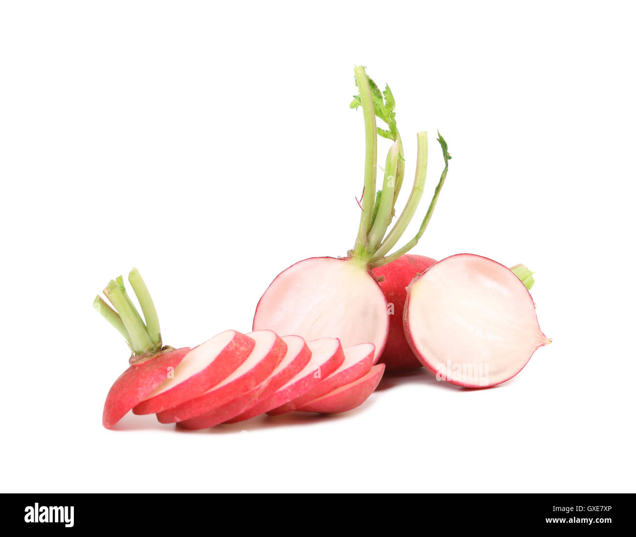 Fresh sliced radish and whole Stock Photo - Alamy