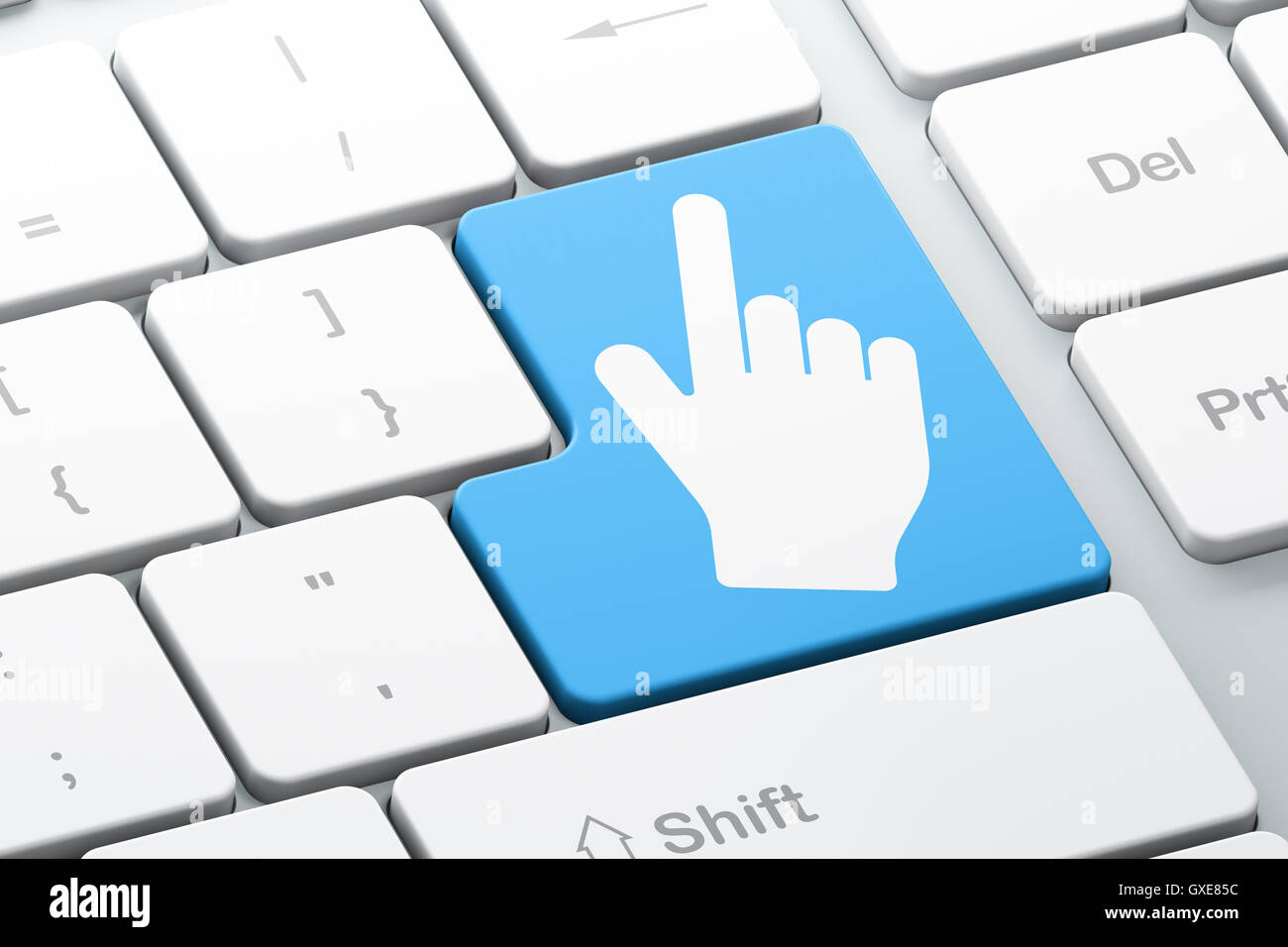 Marketing concept: Mouse Cursor on computer keyboard background Stock ...