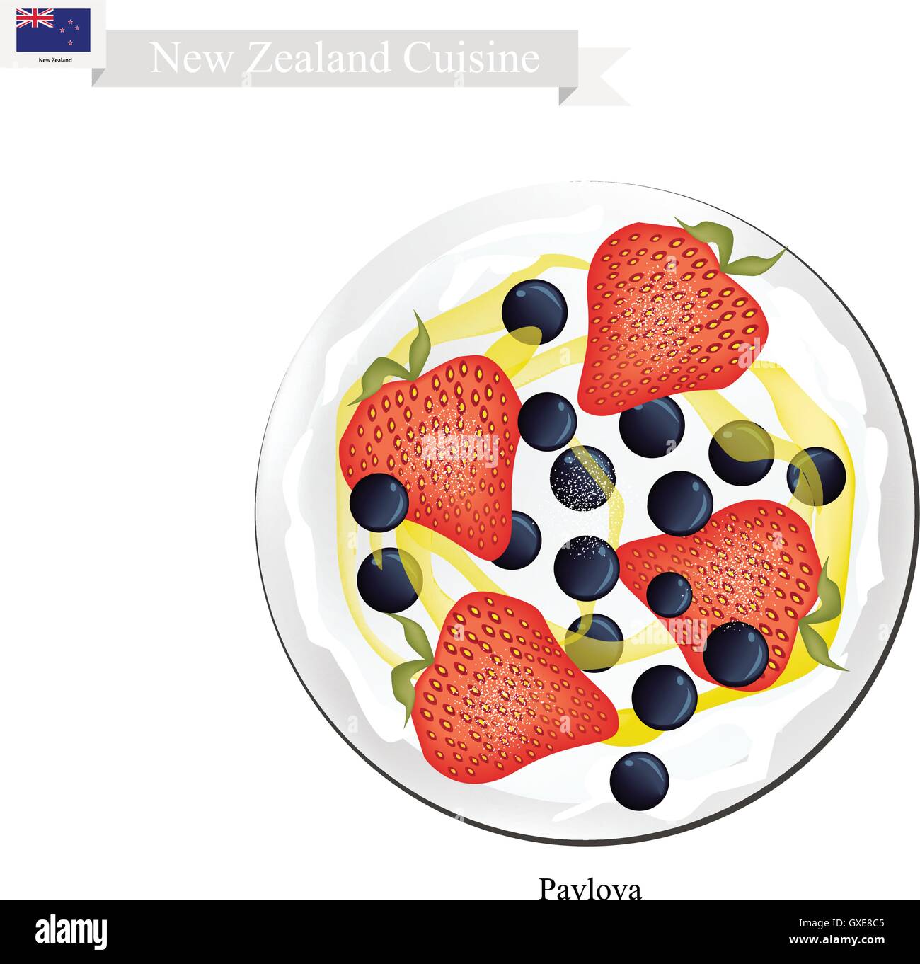 New zealand cake Stock Vector Images - Alamy