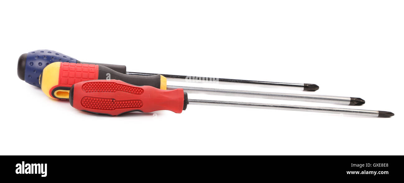 Close up of three screwdrivers Stock Photo - Alamy