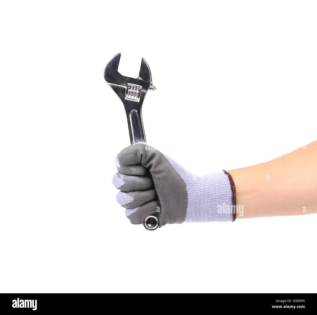 Wrench in hand workers Stock Photo - Alamy