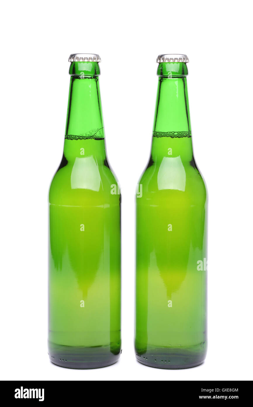 Two bottles of light beer Stock Photo - Alamy