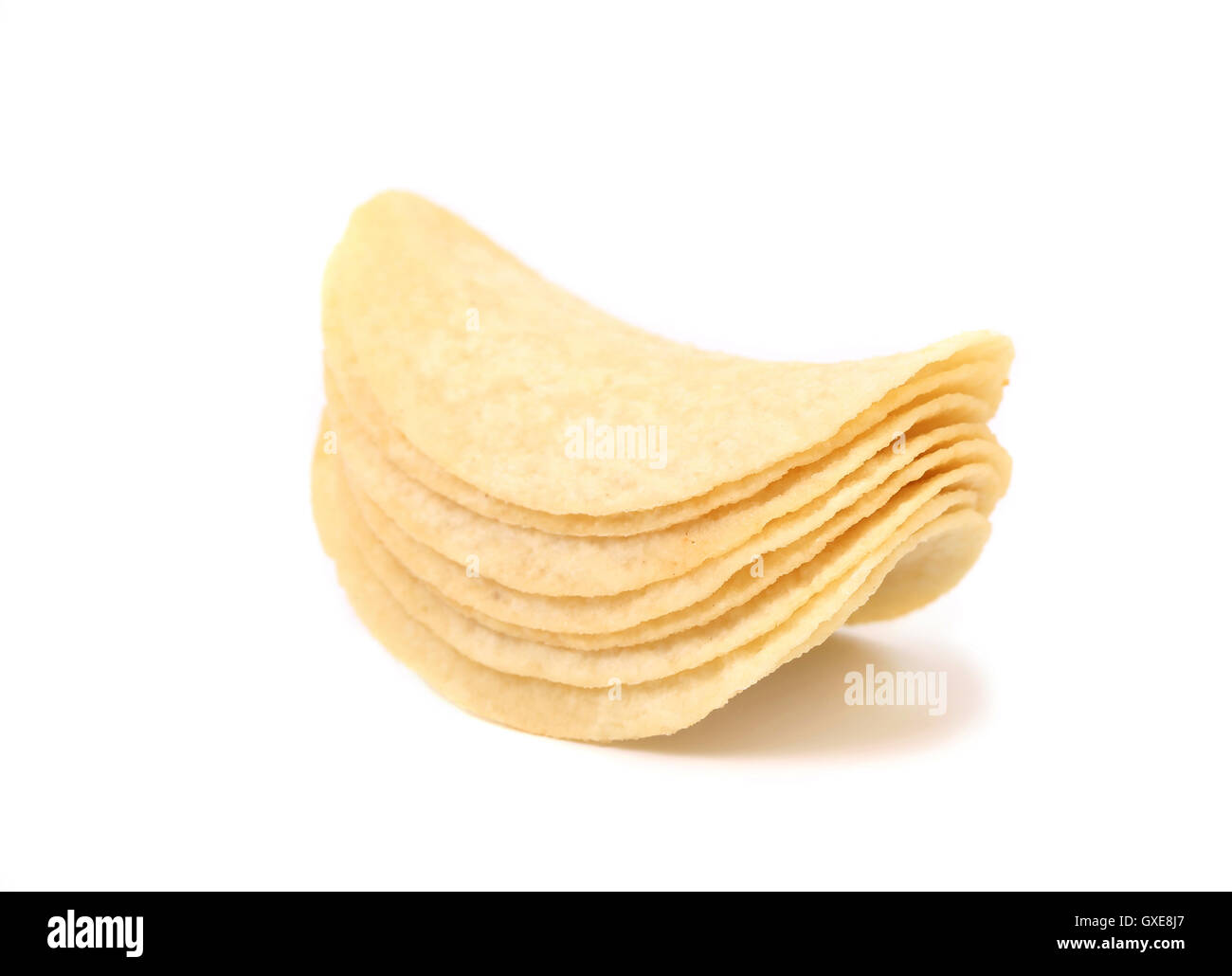 Closeup of potato chips stack Stock Photo - Alamy
