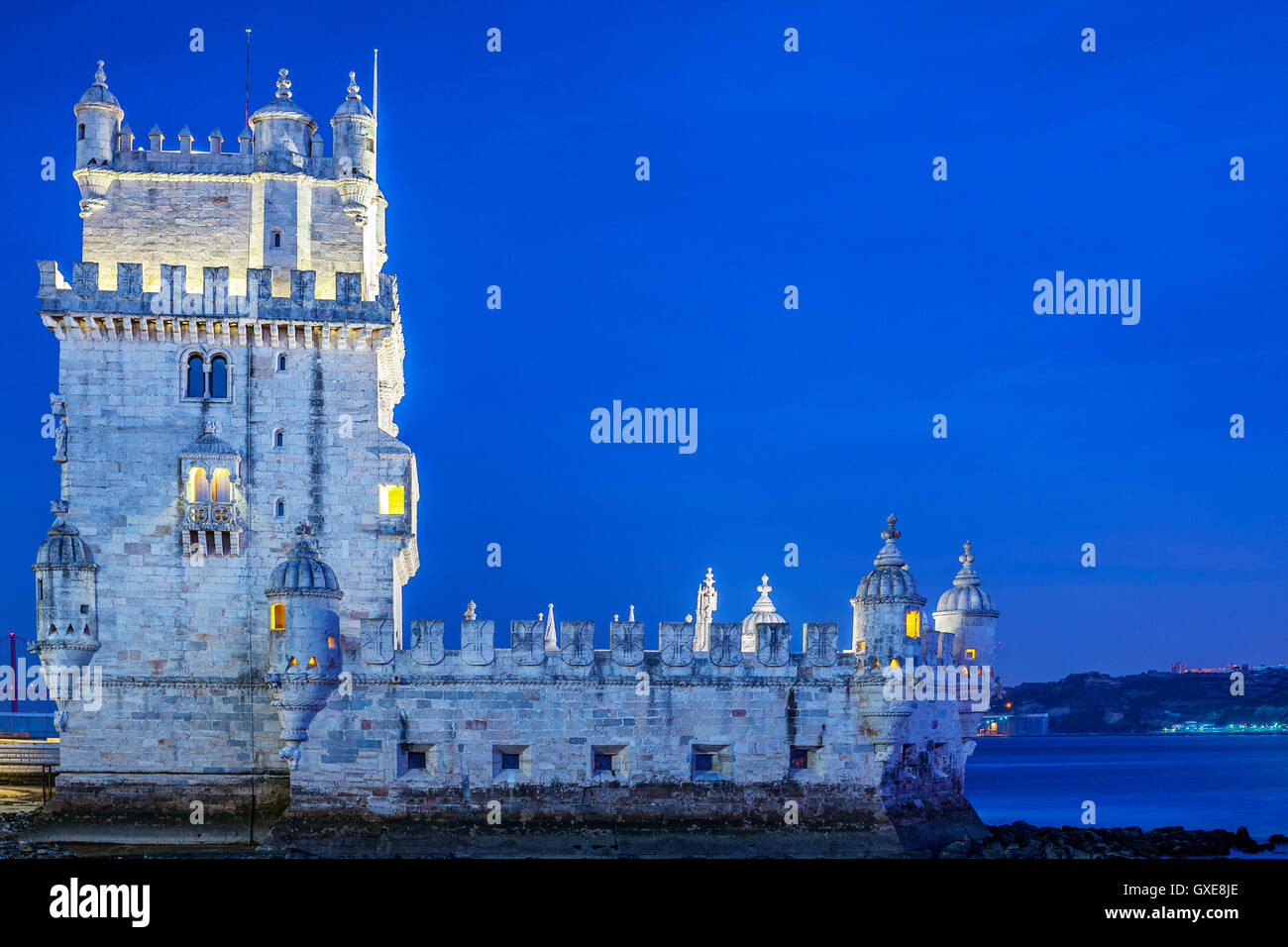 The Belem tower at sunset Stock Photo - Alamy