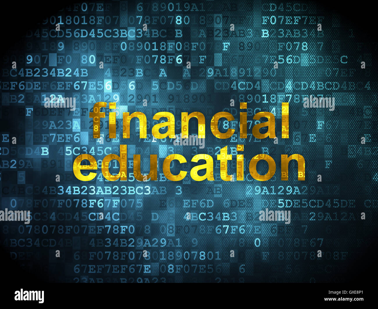 Education concept: Financial Education on digital background Stock ...