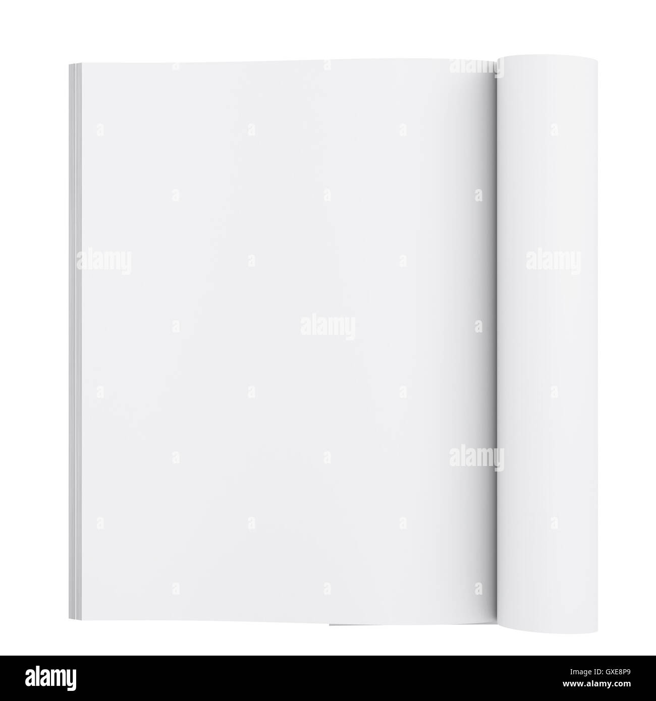 Open white book Stock Photo - Alamy