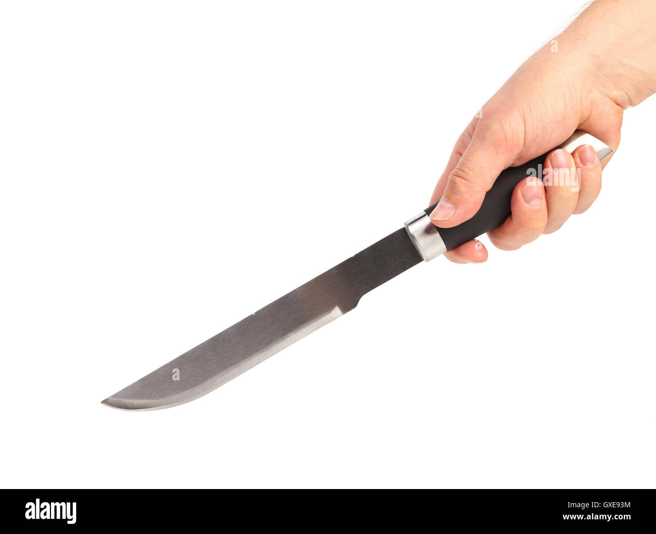 Knife in a hand with Stock Photo - Alamy