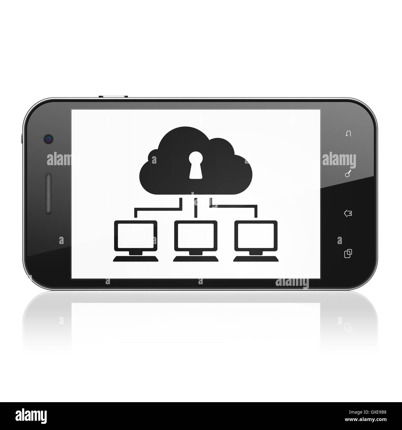 Cloud networking concept: Cloud Network on smartphone Stock Photo - Alamy
