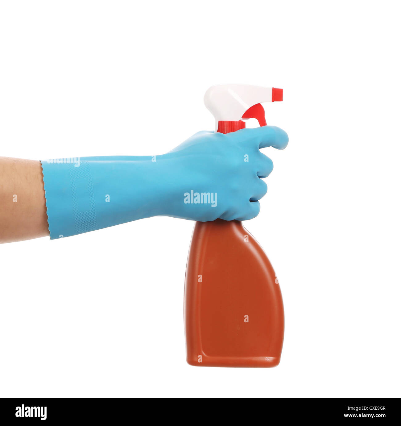 Hand in gloves holds spray bottle Stock Photo - Alamy Hand in gloves holds spray bottle Stock Photo - Alamy