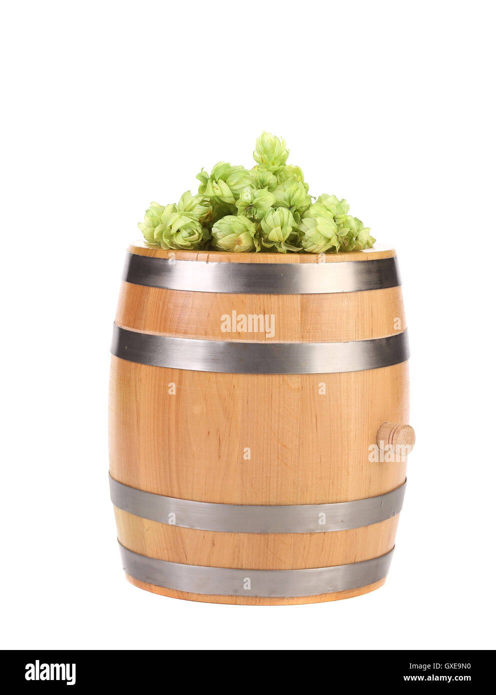 Barrel with hop on top Stock Photo - Alamy