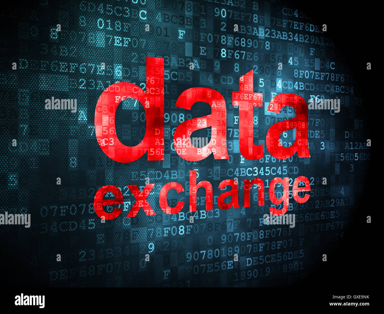 Information concept: Data Exchange on digital background Stock Photo ...