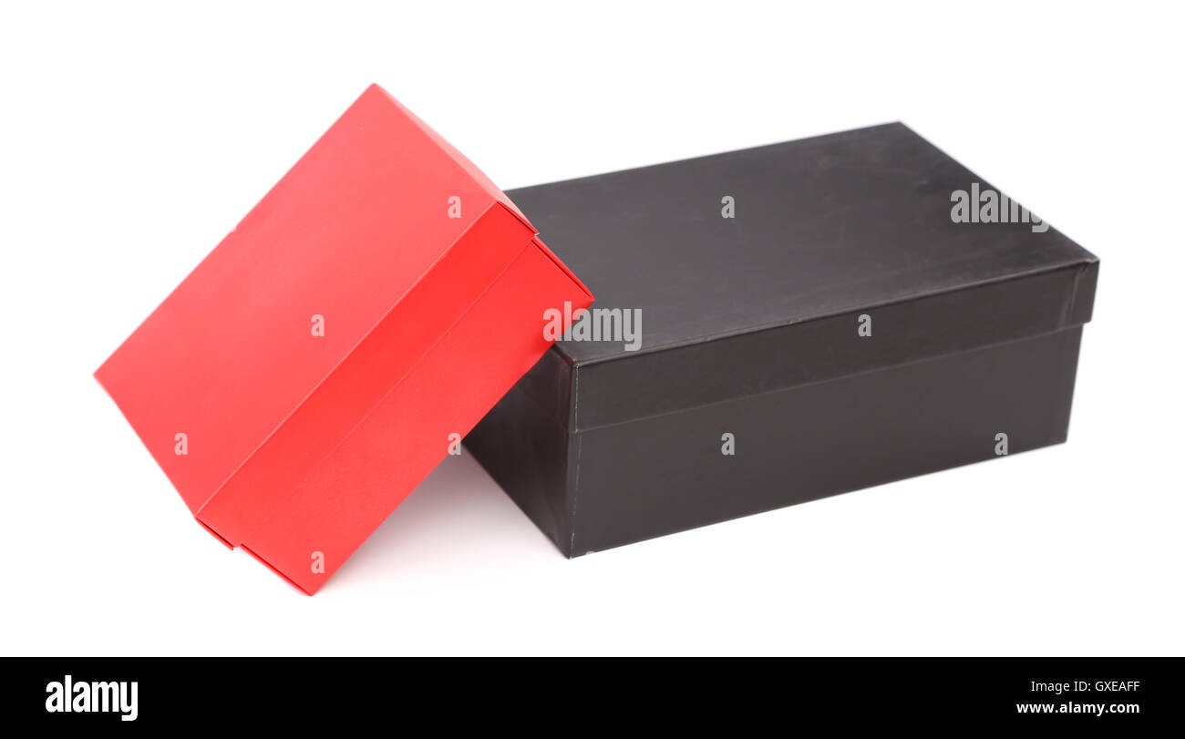 Black and red boxes isolated Stock Photo - Alamy